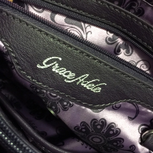 Grace Adele | Bags | Large Grace Adele Patent Canvas Shoulderhandbag | Poshmark